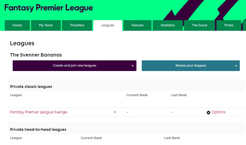 Fantasy Leagues | Fantasy Premier League
